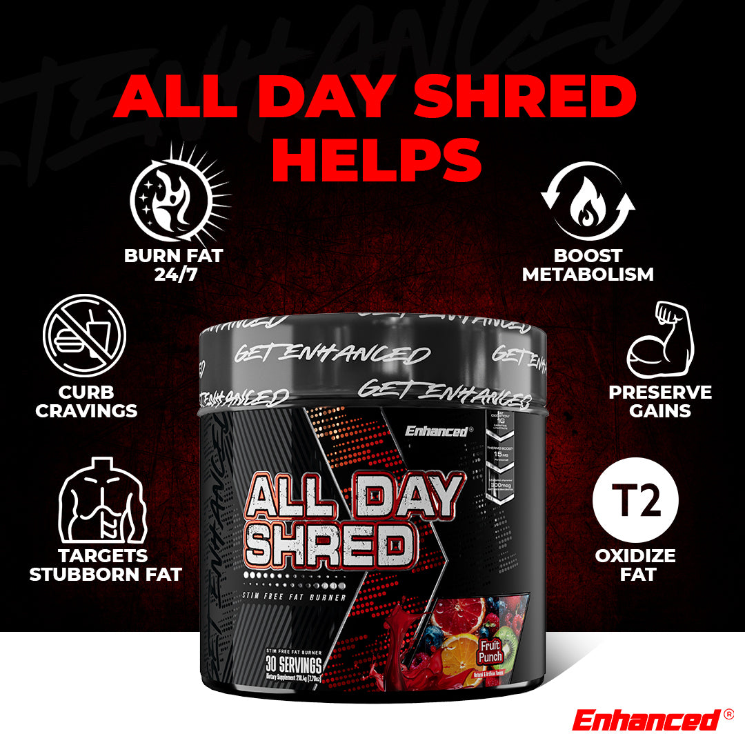 All Day Shred No Stim Fat Burner - 30 Servings – Enhanced Labs